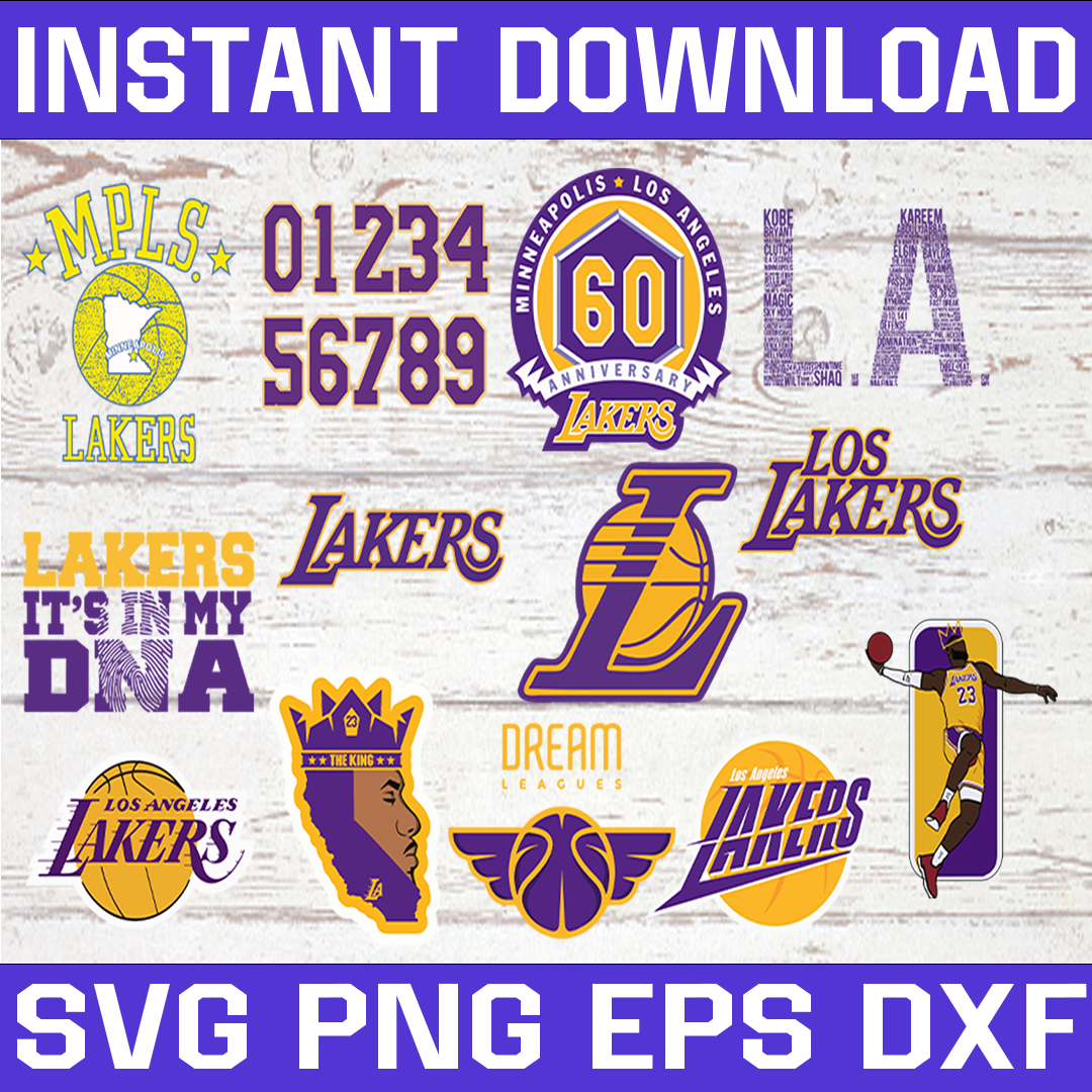 Bundle 13 Files Lakers Baseball Team SVG, Lakers svg, NBA Te | Inspire ...