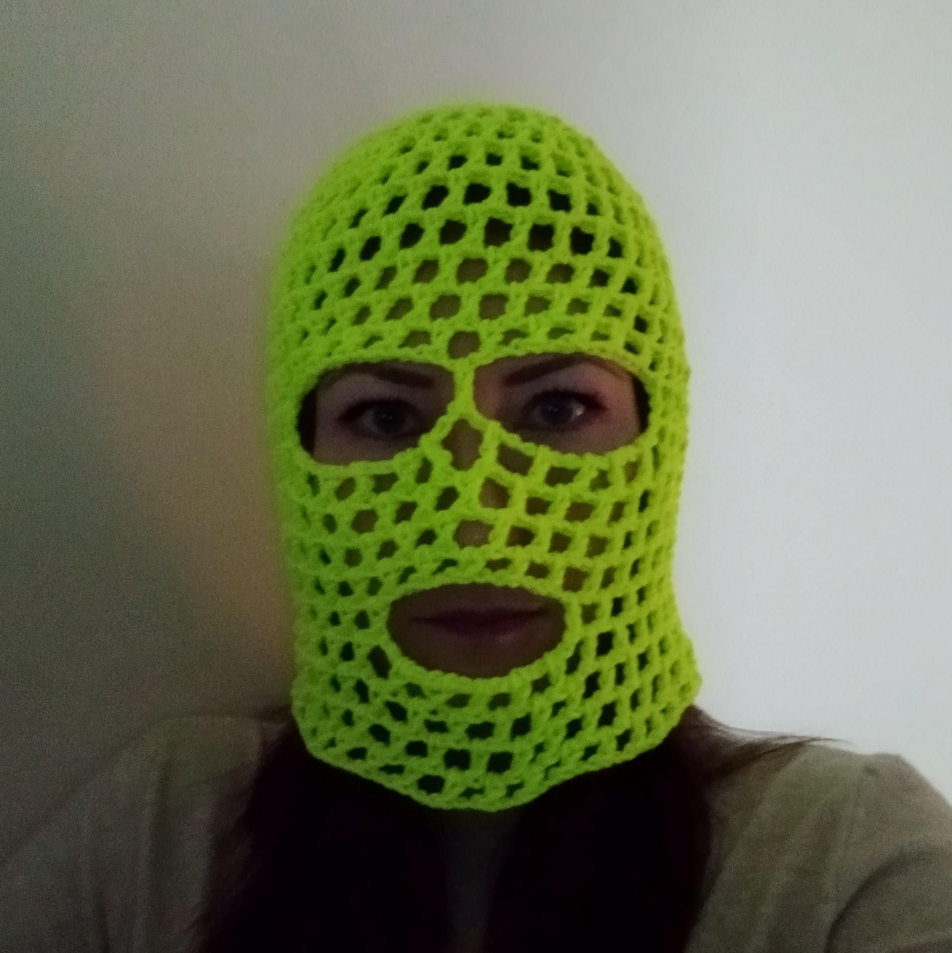 Mesh balaclava hood unisex Fluorescent balaclava crochet | Inspire Uplift