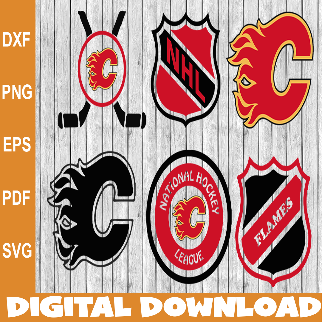 Bundle 6 Files Calgary Flames Hockey Team Svg, Calgary Flame | Inspire ...