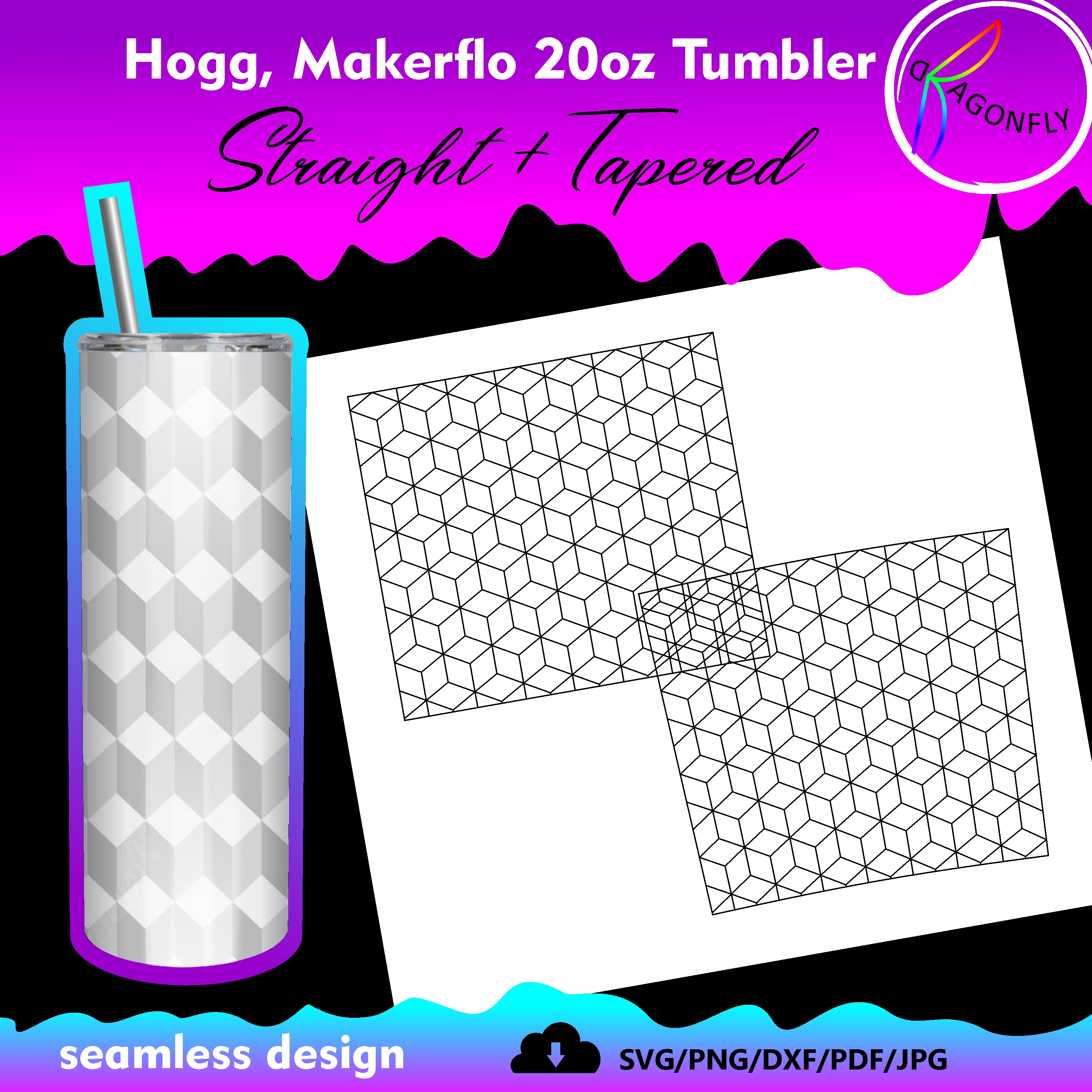 3D Blocks Template for Hogg Makerflo 20oz Straight/Tapered / - Inspire ...