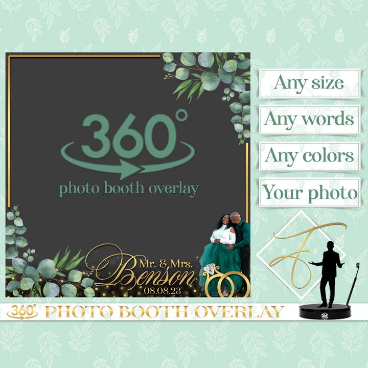 Wedding 360 Video Booth Overlay 360 Overlay Wedding Greenery | Inspire ...