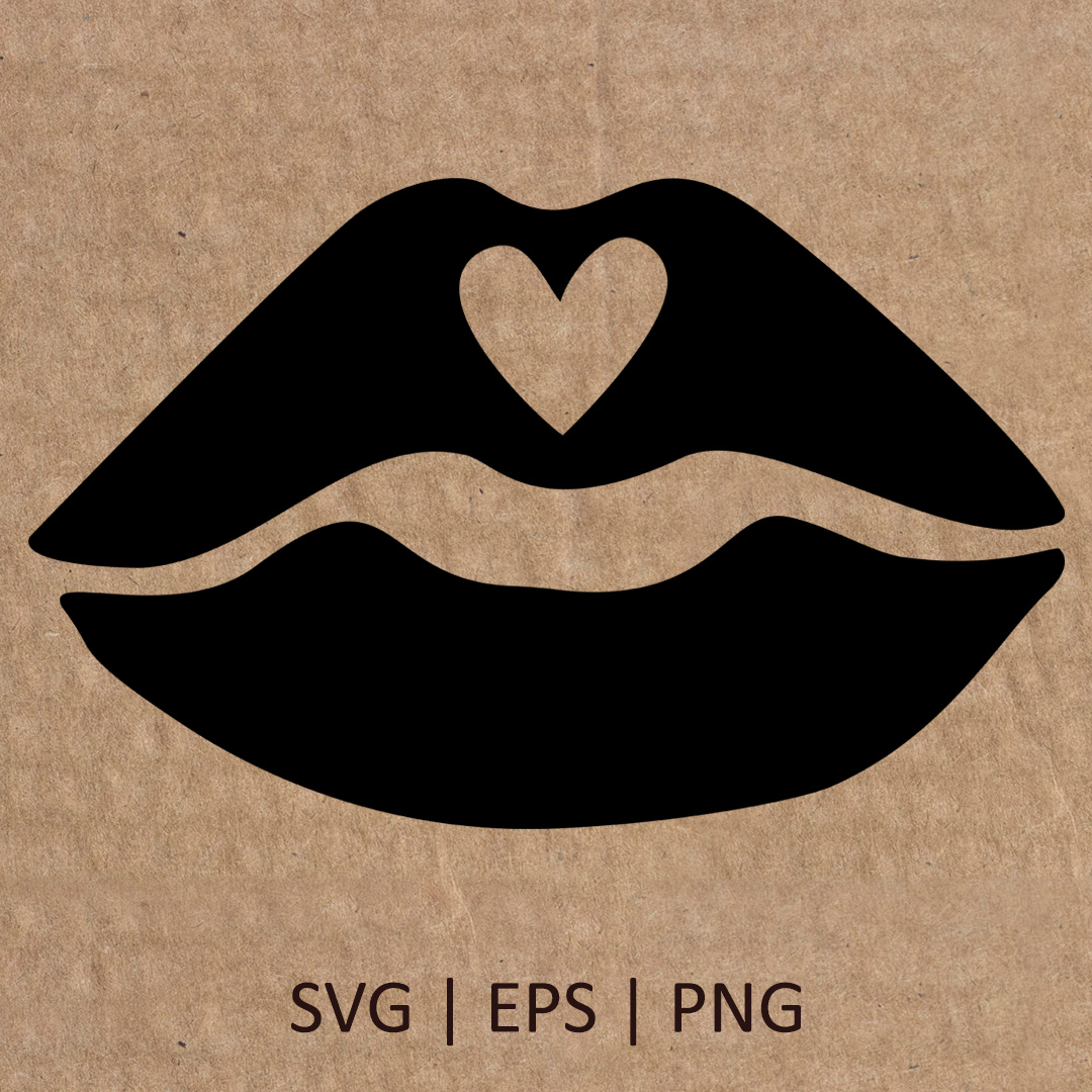 Lips SVG | Valentines Day SVG | Kiss Svg | Lips and Heart Sv | Inspire ...