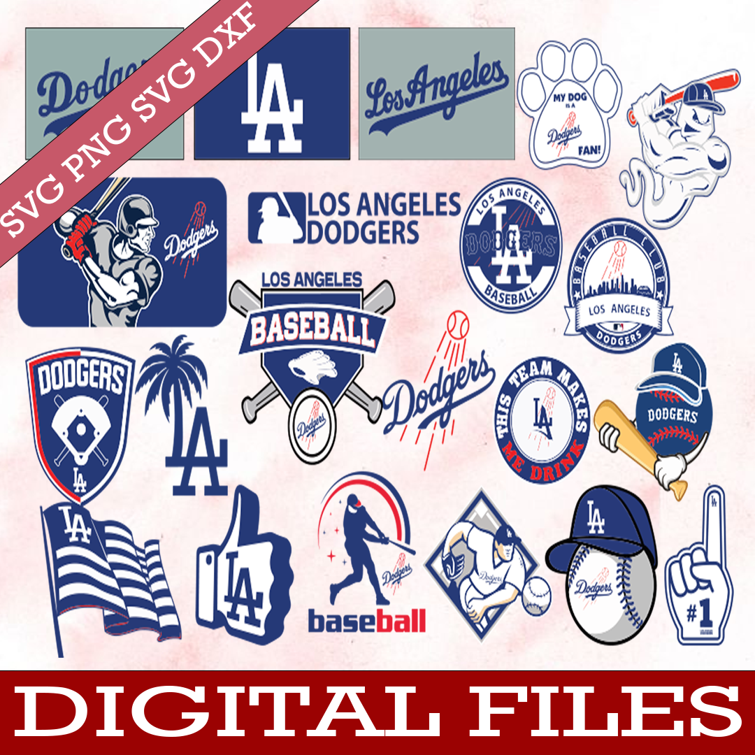 Bundle 22 Files LA Dodgers Baseball Team SVG, LA Dodgers Svg | Inspire ...
