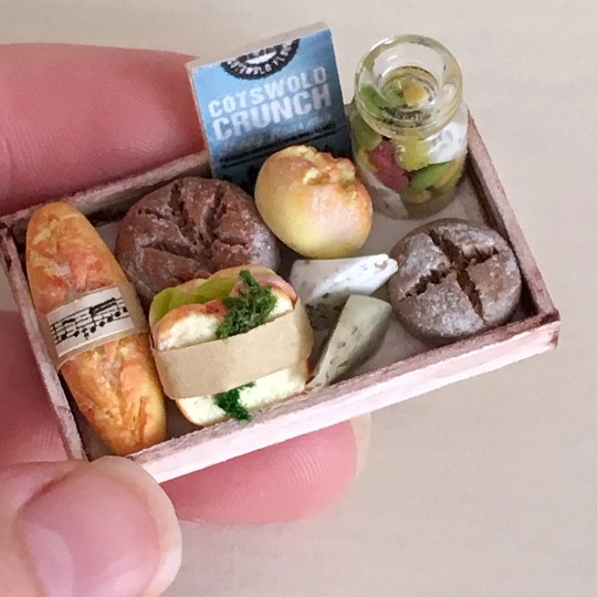 Doll miniature set of bread and cheese and sandwich dollhous | Inspire ...
