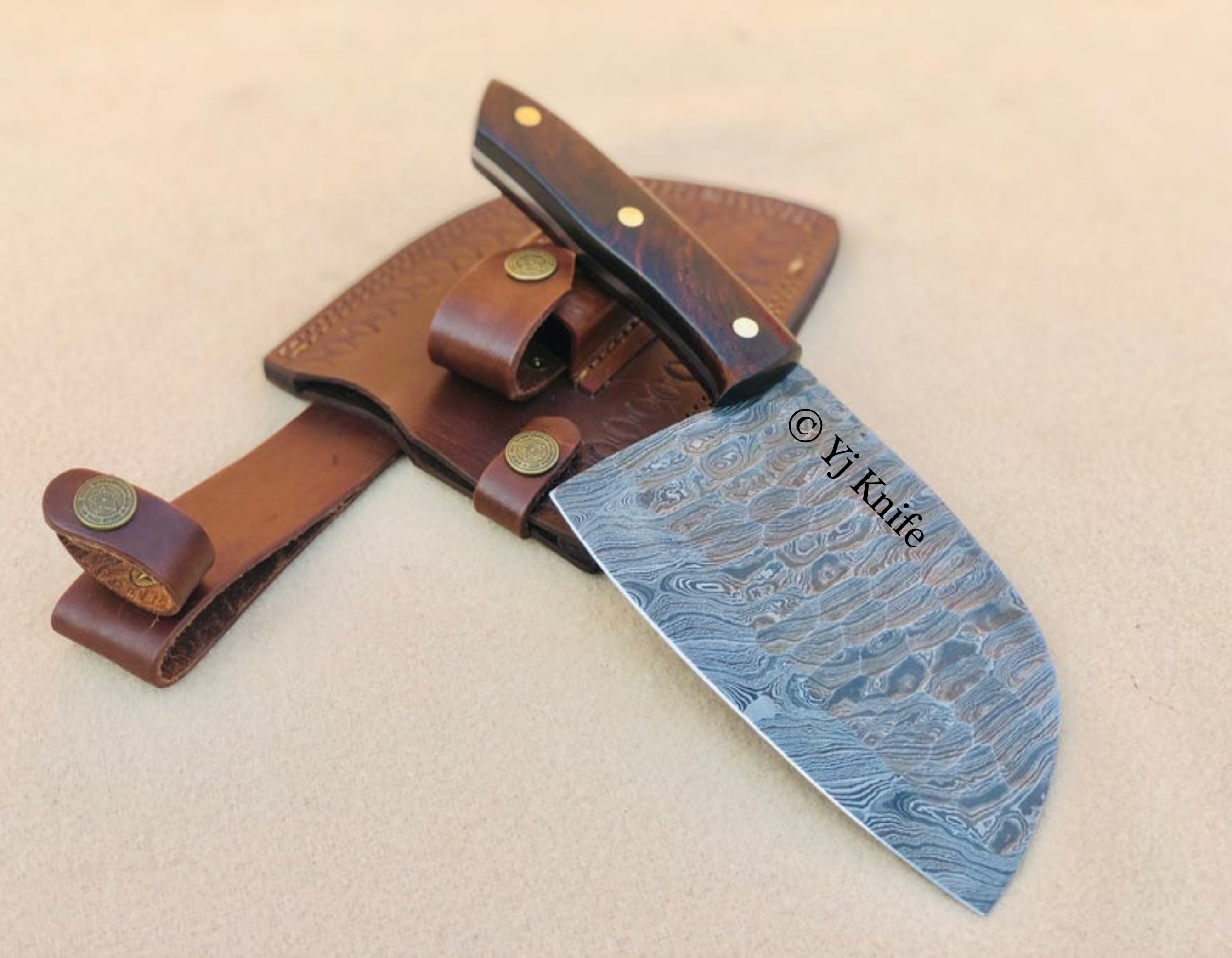 Handmade Damascus Steel Battle Ready Combat Replica Cleaver | Inspire ...