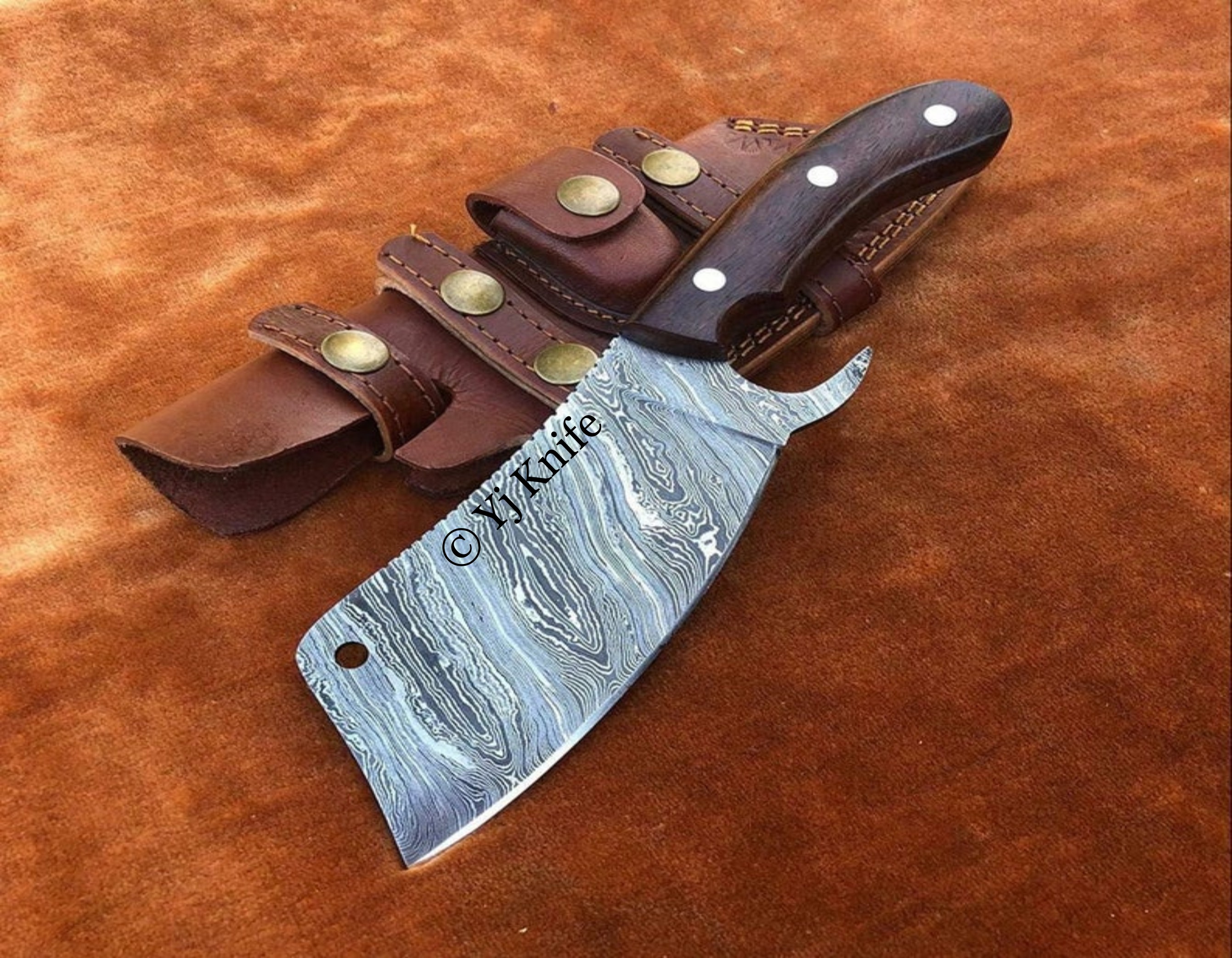 Handmade Damascus Steel Battle Ready Combat Replica Cleaver | Inspire ...