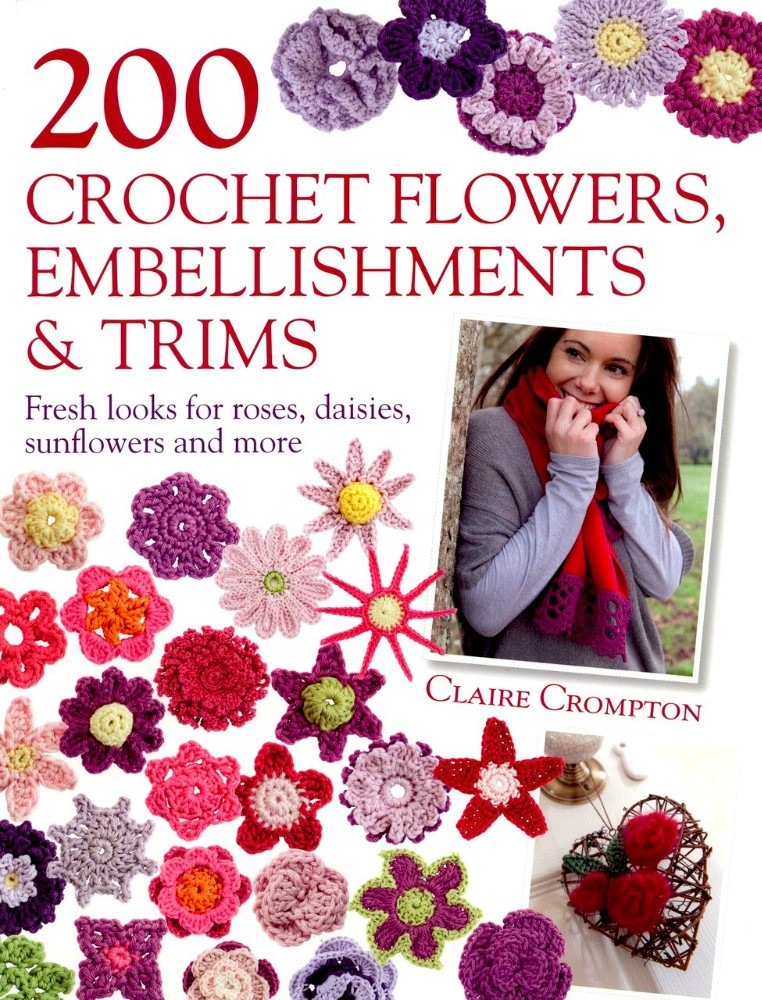 Digital Vintage Book Crochet Flowers, Embellishments and Tri | Inspire ...