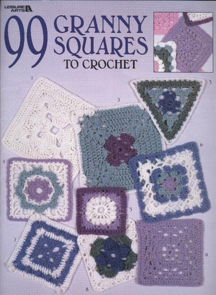 Digital Vintage Book 99 Granny Squares to Crochet | Inspire Uplift