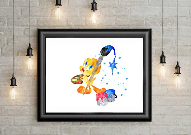 Tweety Disney Art Print Digital Files nursery room watercolo | Inspire ...