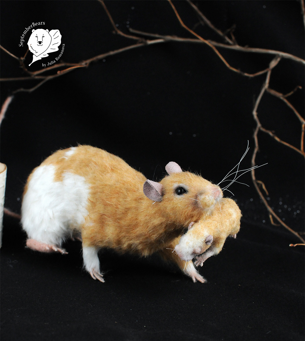 realistic rat felt toy pet portrait | Inspire Uplift