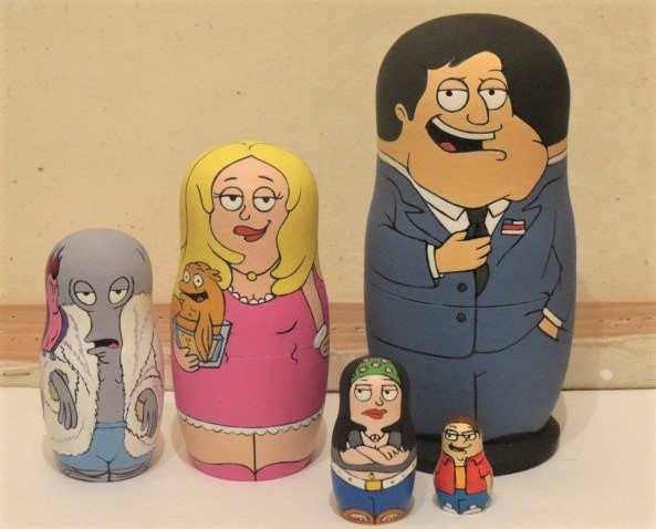 American Dad! cartoon heroes nesting dolls matryoshka - wood | Inspire ...