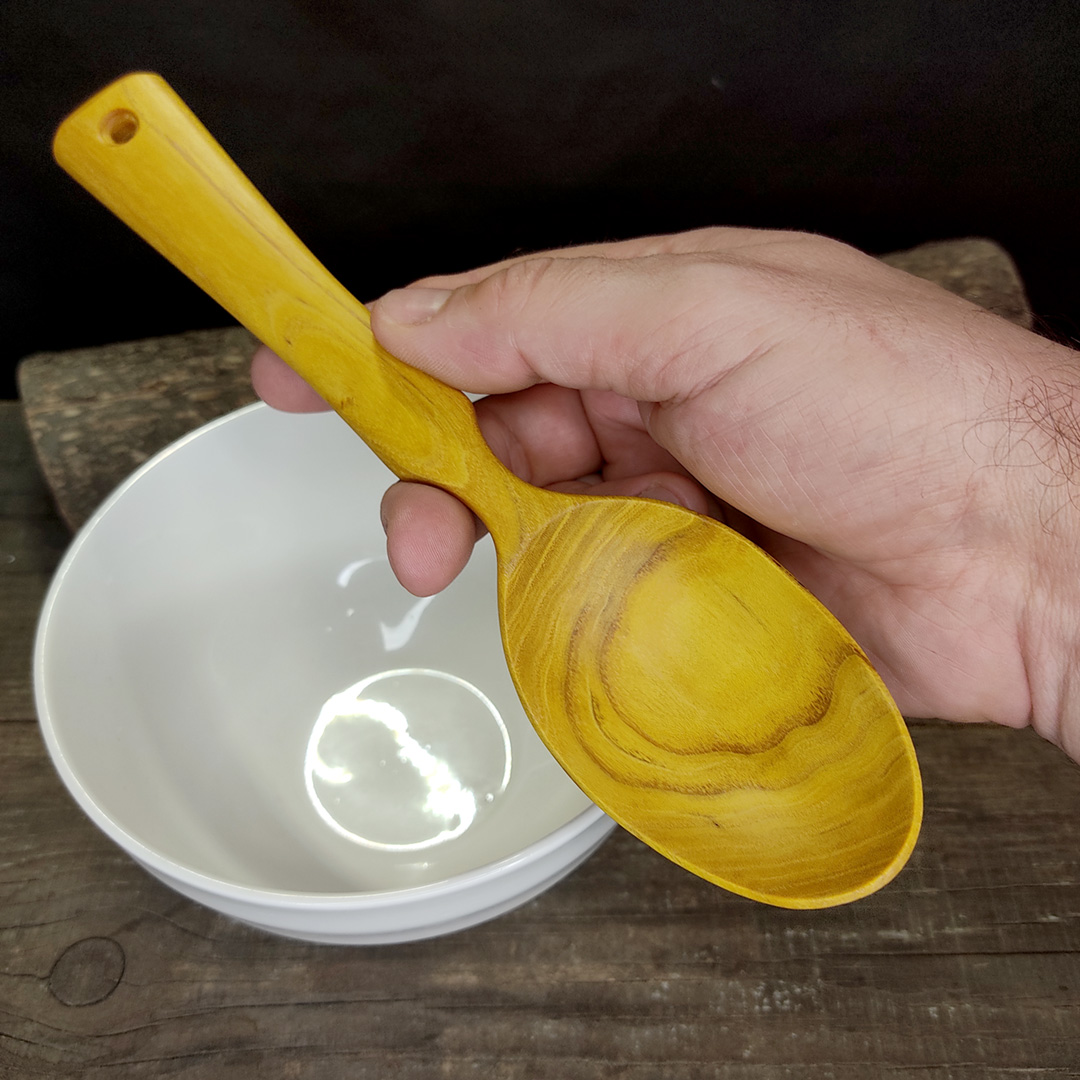 Handmade wooden spoon from natural mulberry wood | Inspire Uplift