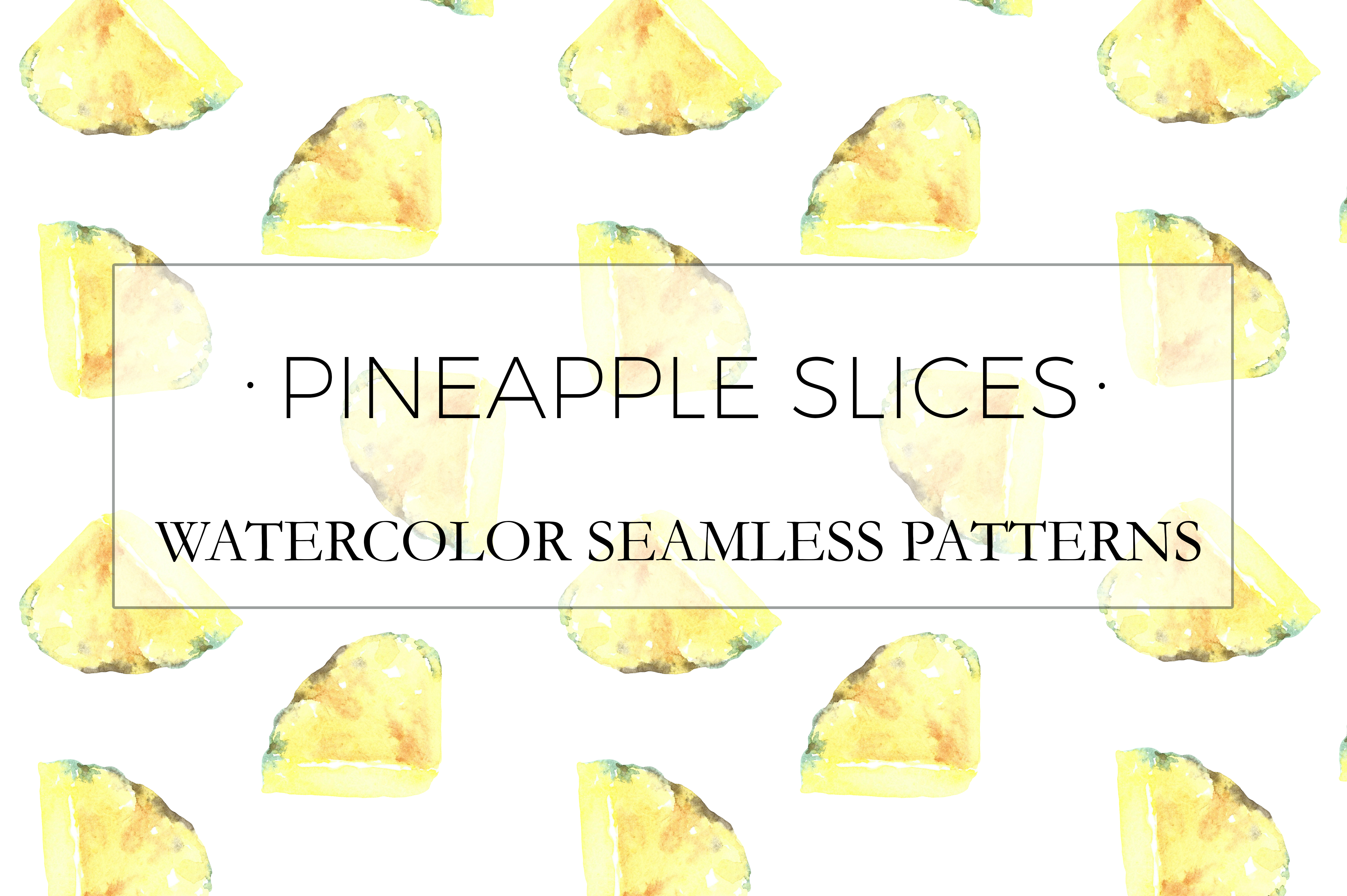 Watercolor pineapple botanical tropical seamless patterns | Inspire Uplift