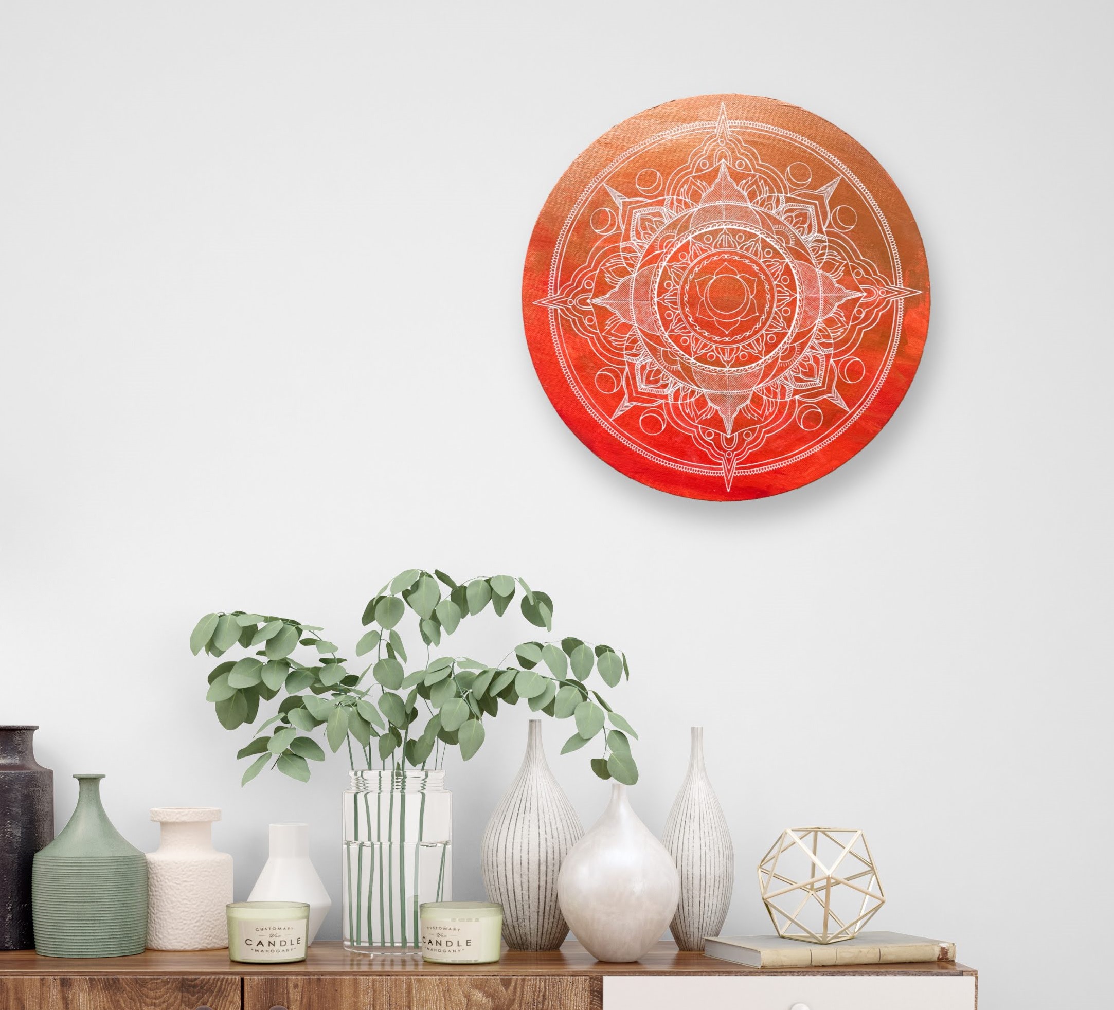 Mandala Svadhisthana chakra Orange spiritual painting | Inspire Uplift