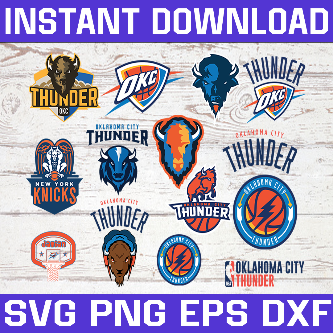 Bundle 25 Files Oklahoma City Thunder Basketball Team svg, O | Inspire ...