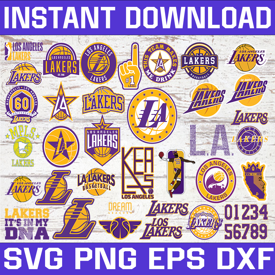 Bundle 34 Files Lakers Baseball Team SVG, Lakers svg, NBA Te | Inspire ...