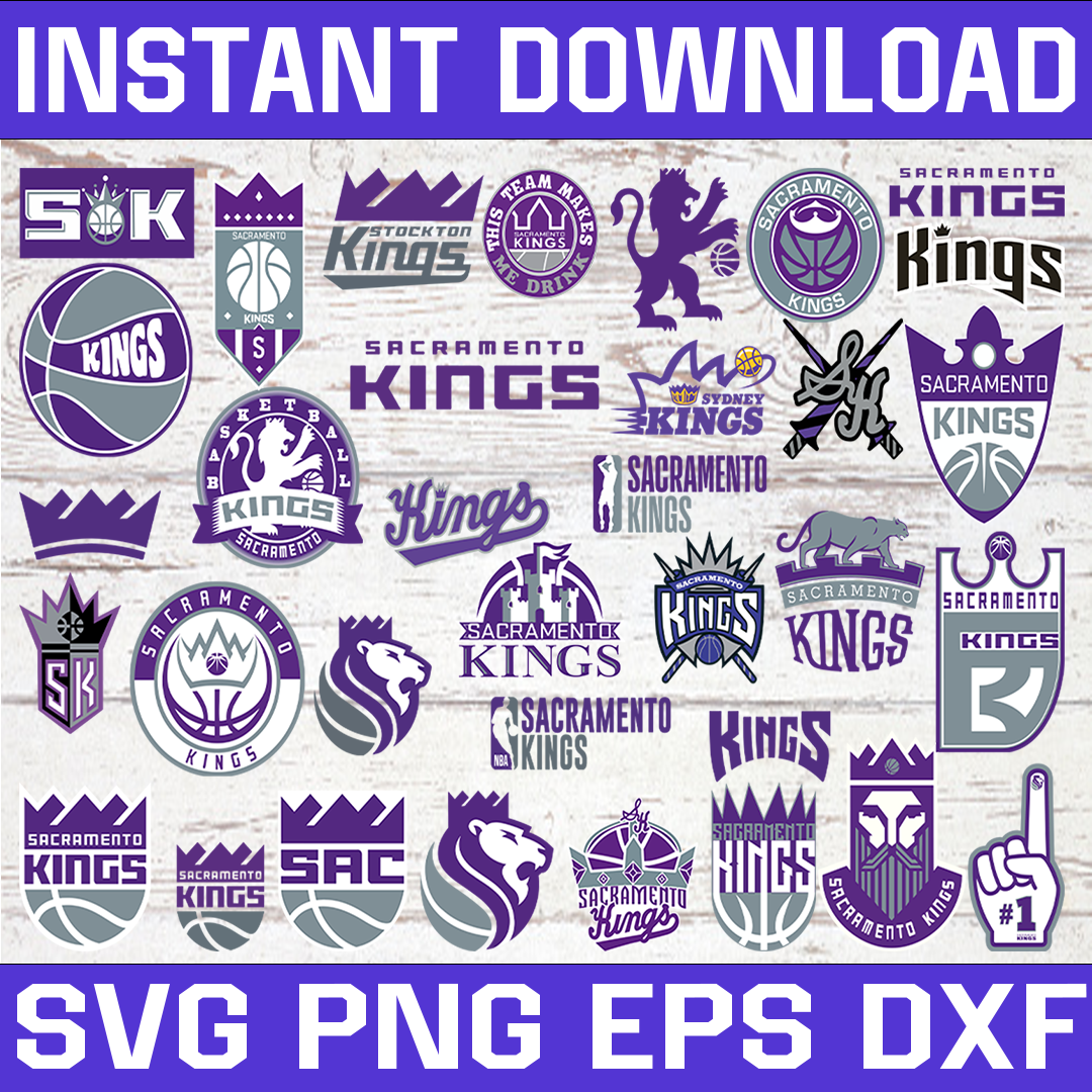 Bundle 34 Files Sacramento Kings Basketball Team svg, Sacram | Inspire ...
