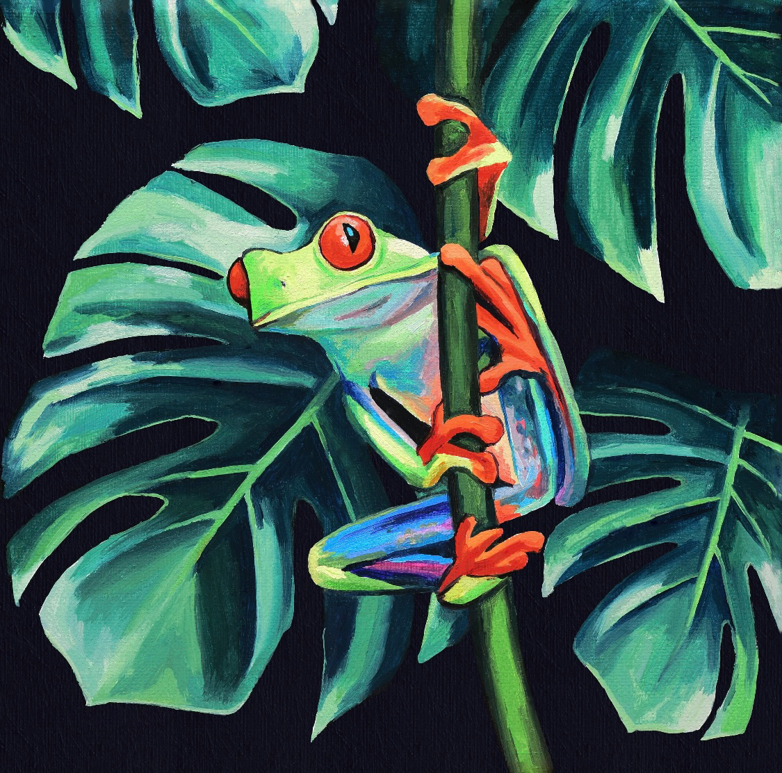 Frog Original Painting, Frog Original Wall Art, Frog Origina | Inspire ...