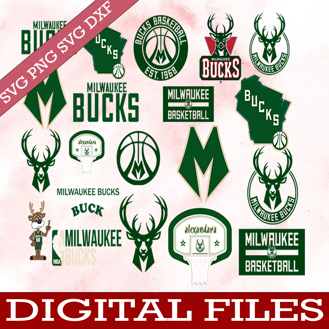 Bundle 27 Files Milwaukee Bucks Basketball Team SVG, Milwauk | Inspire ...