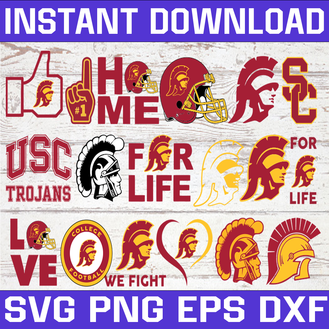 Bundle 18 Files USC Trojans Football Team svg, USC Trojans s - Inspire ...