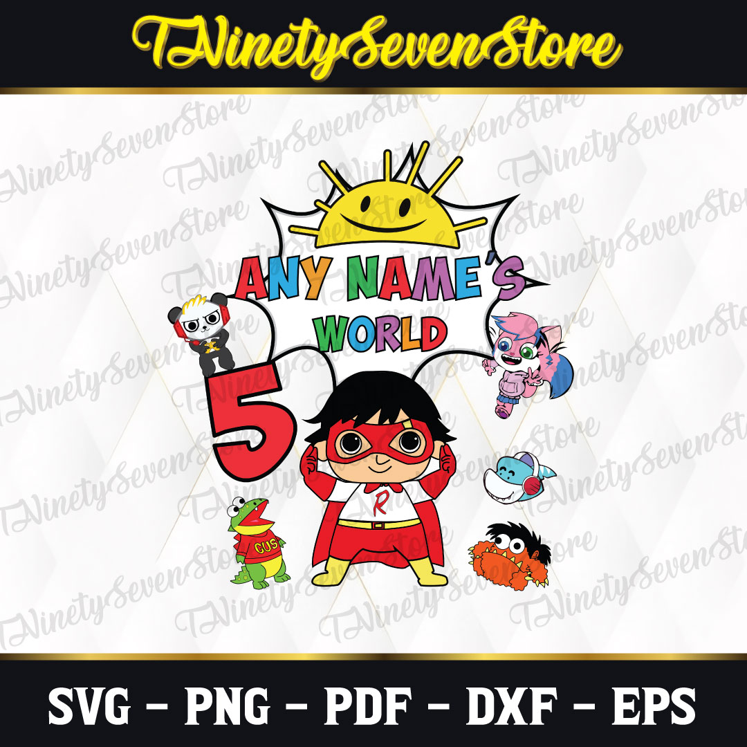 Personalizes name and age Ryan's world svg,Ryan's world car - Inspire ...