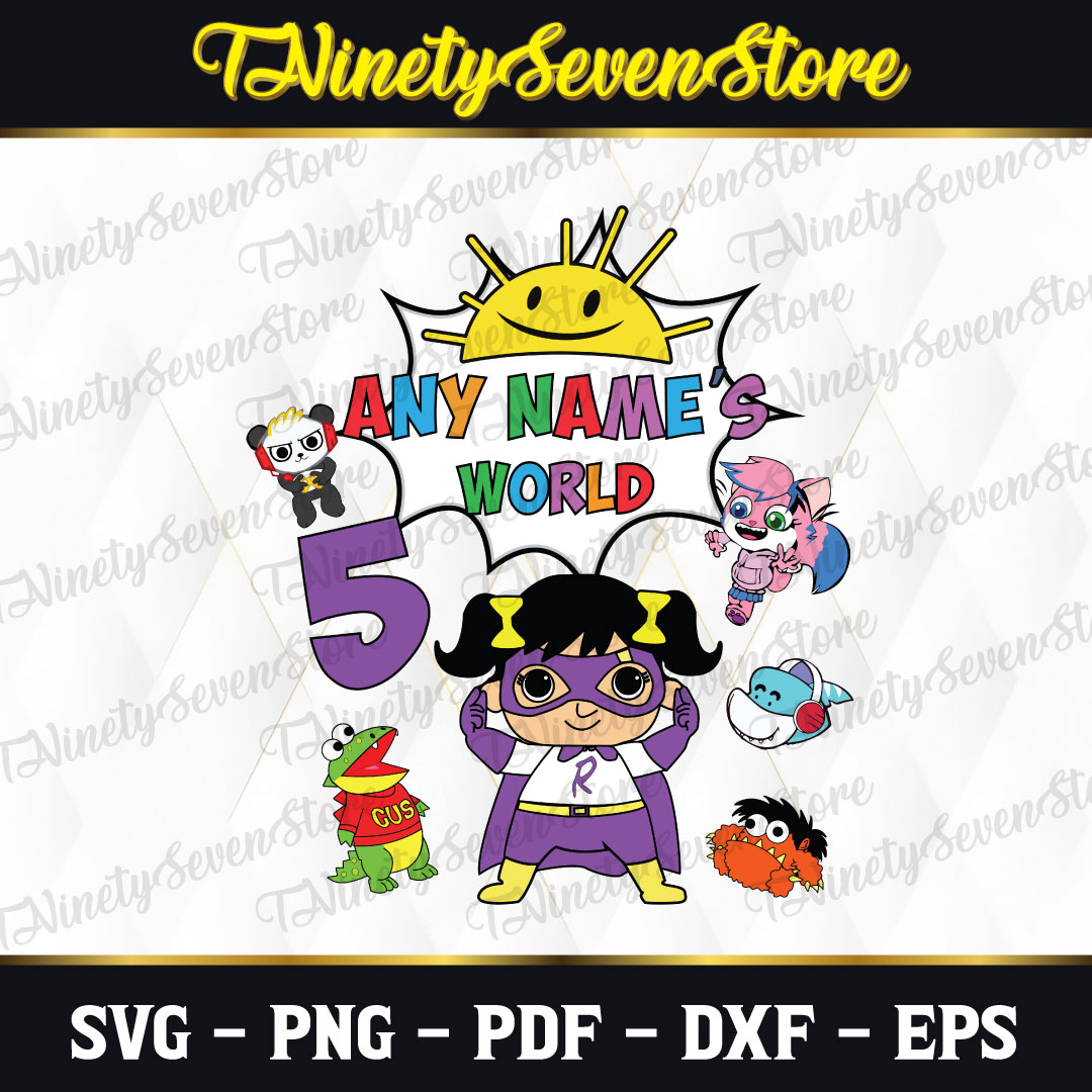 Personalizes name and age Ryan's world svg,Ryan's world car - Inspire ...