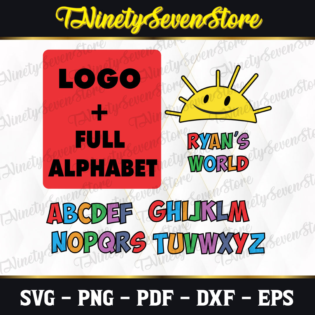 Alphabet with Ryan's world svg, Cricut, svg files, File For | Inspire ...