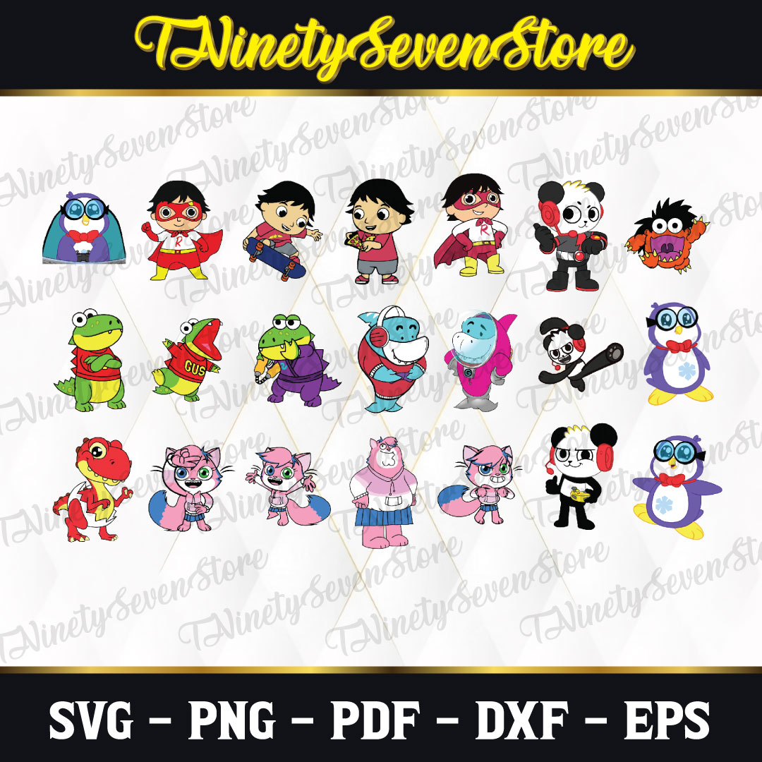 Bundles 21 files character Ryan's world svg, cartoon charact | Inspire ...