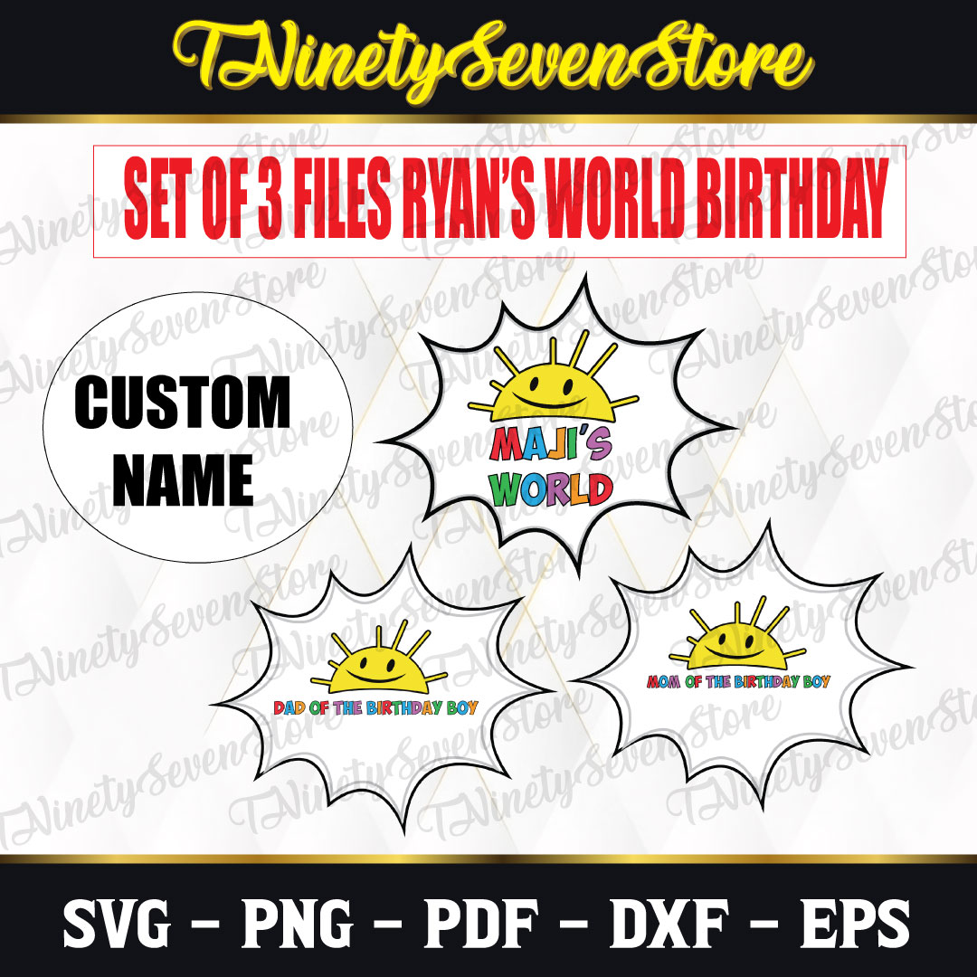Family Of Birthday Boy Svg, Ryan's world Birthday Svg, svg, | Inspire ...