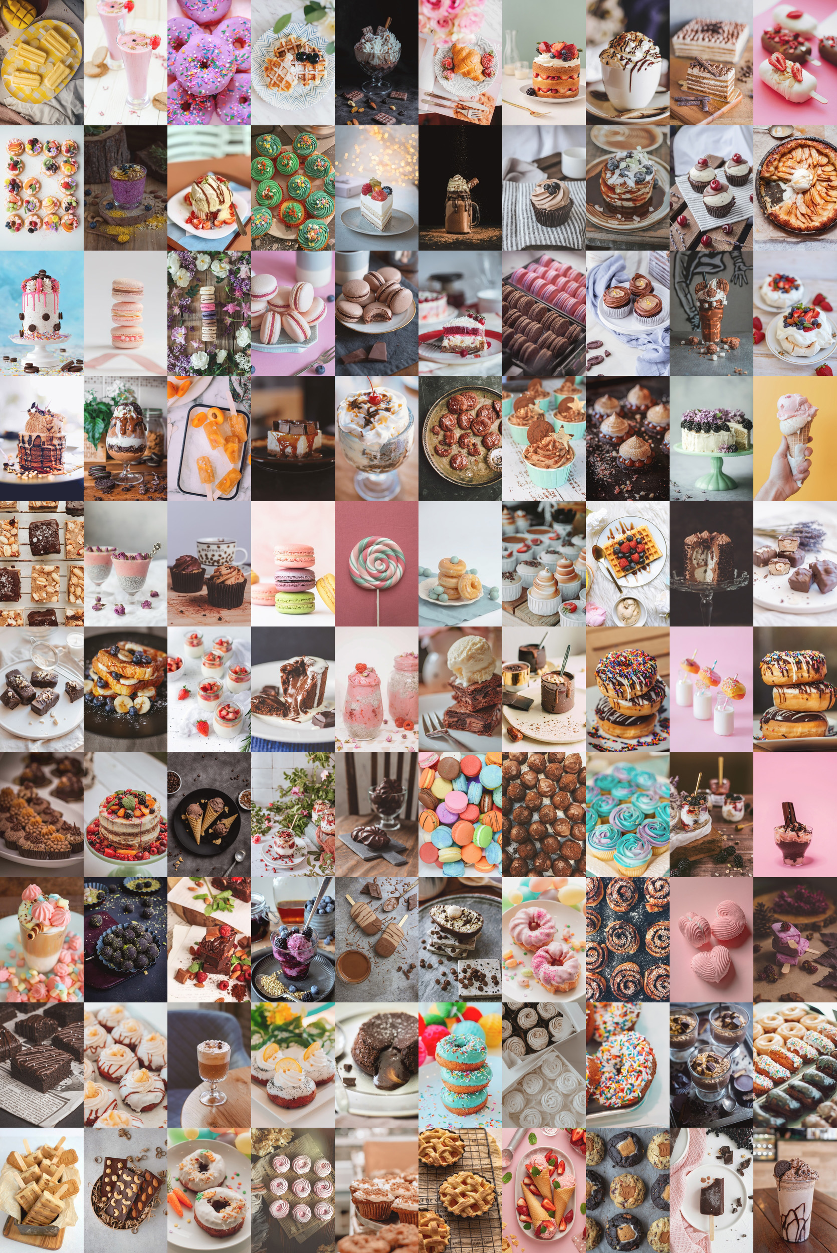 100 PCS Sweets wall collage kit DIGITAL DOWNLOAD | Dessert a | Inspire ...