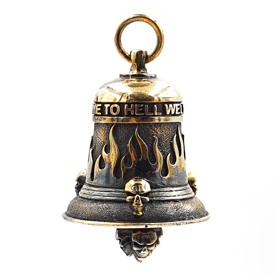 Bronze motorcycle bell WELCOME TO HELL - Inspire Uplift