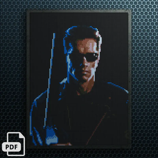 The Terminator Cross Stitch Pattern, Digital PDF | Inspire Uplift