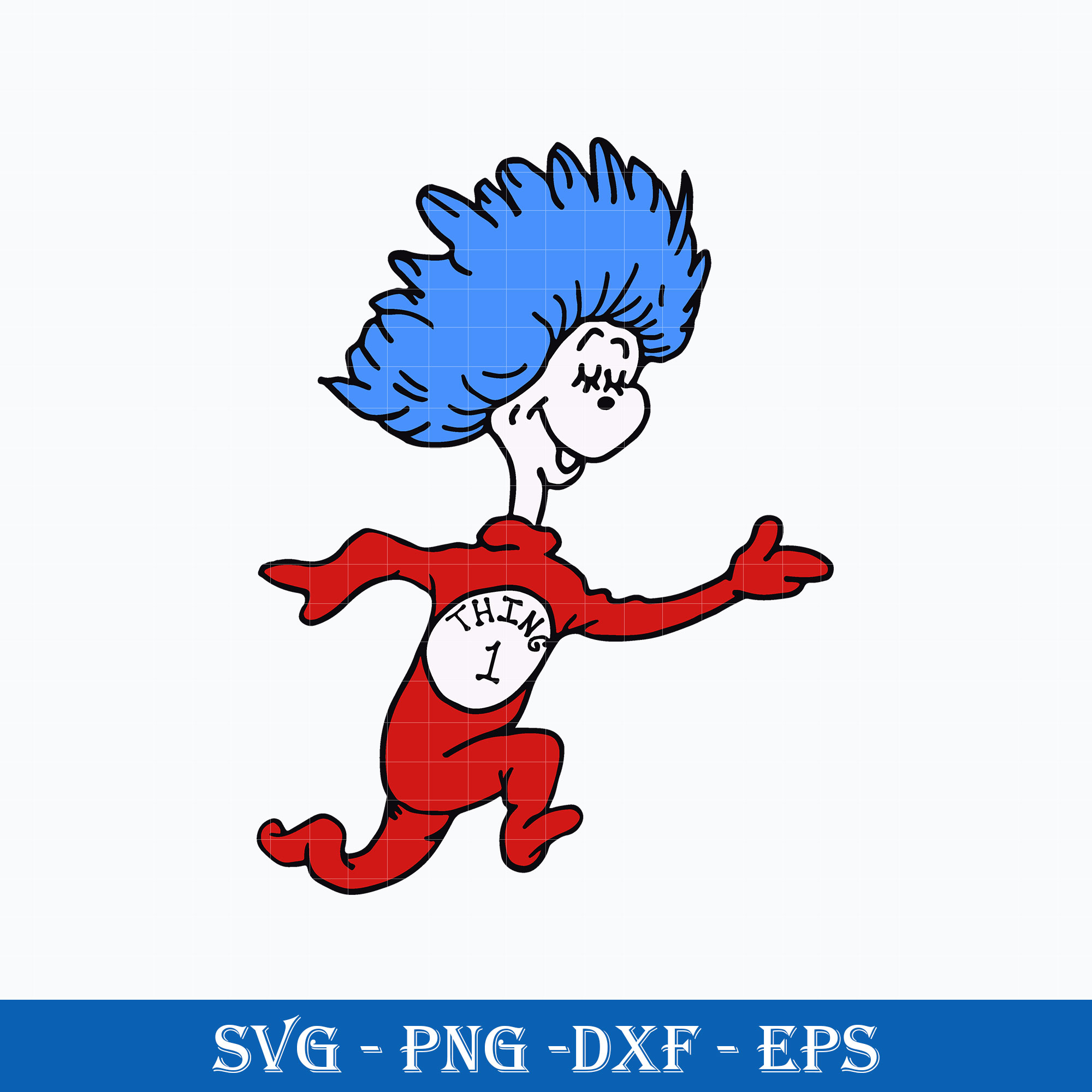 Thing One Svg, Dr. Seuss Svg, Dr. Seuss Character Svg, Png D | Inspire ...
