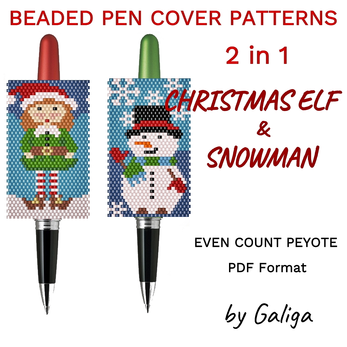 Snowman Pen Cover Patterns Xmas Holiday Beaded Crafts Seed B | Inspire ...
