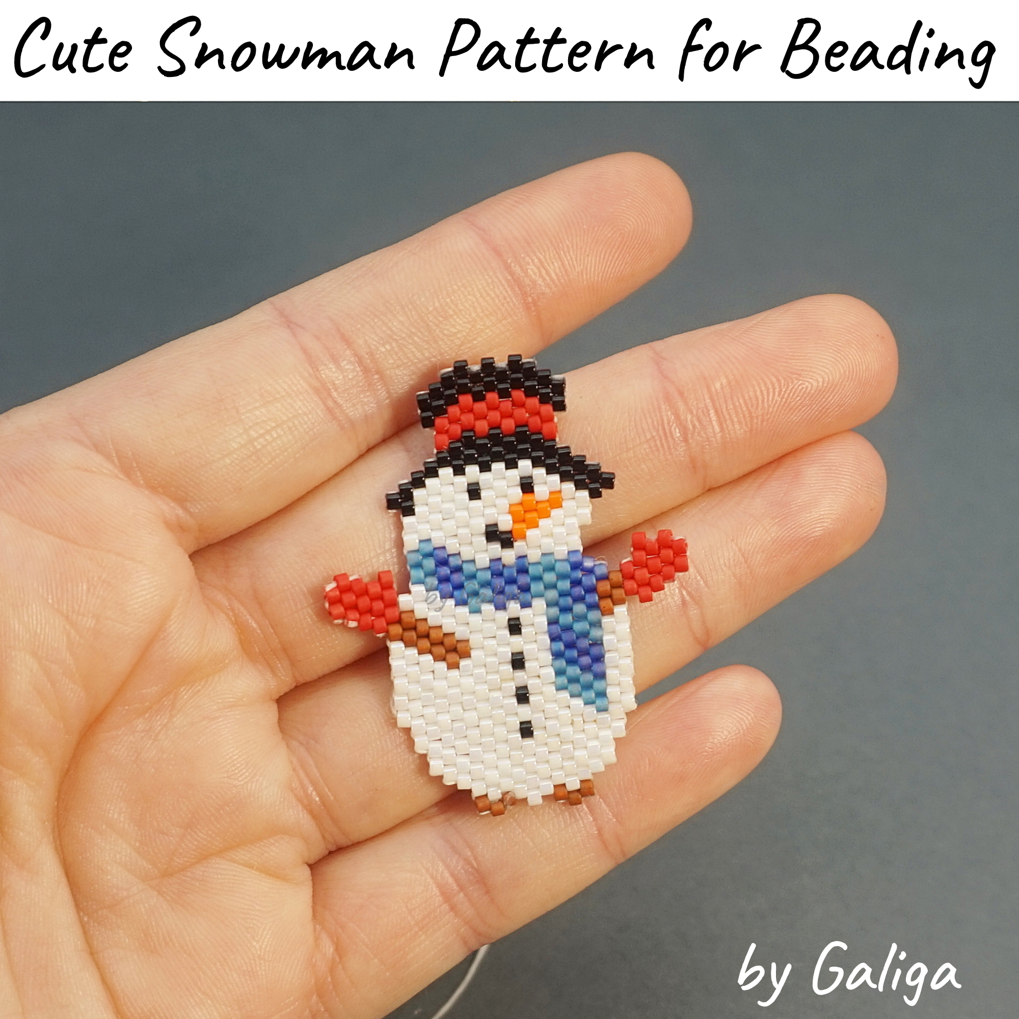 Cute Snowman Beaded Pattern Christmas Crafts Design Seed Bea | Inspire ...