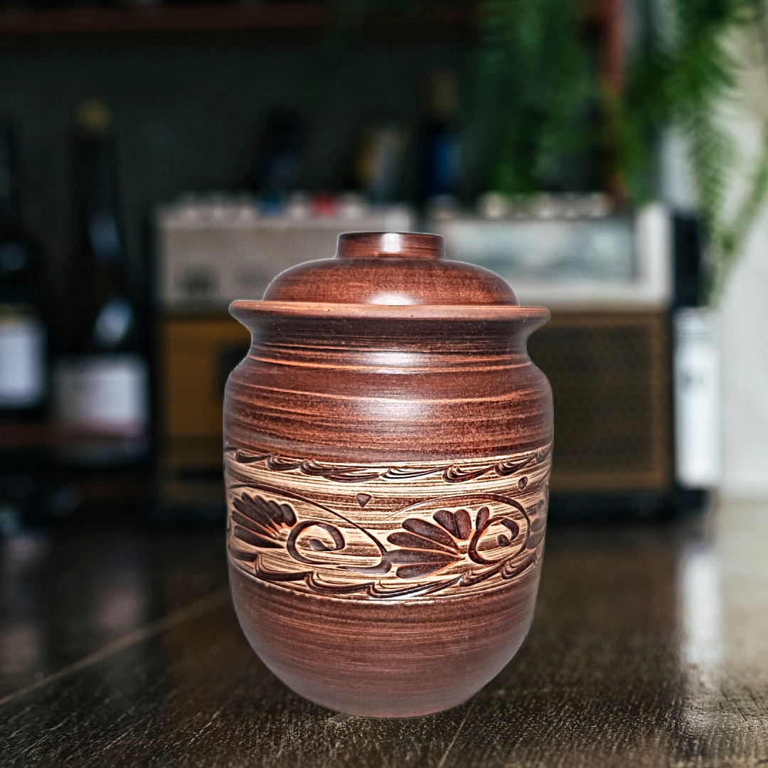 Pottery large cooking pot 84.53 fl.oz Handmade casserole wi - Inspire ...