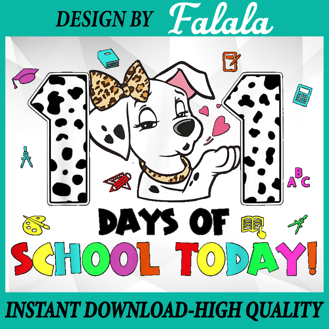 101 Days School Today PNG, 101 Days Smarter Dalmatian Png, 1 | Inspire ...