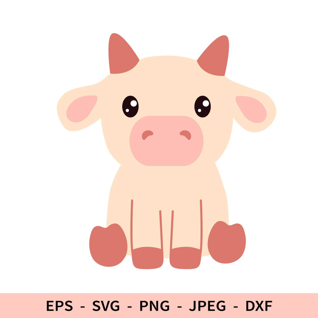 Cute Cow Svg Farm Animal Dxf File for Cricut Colorful Cow Fa | Inspire ...