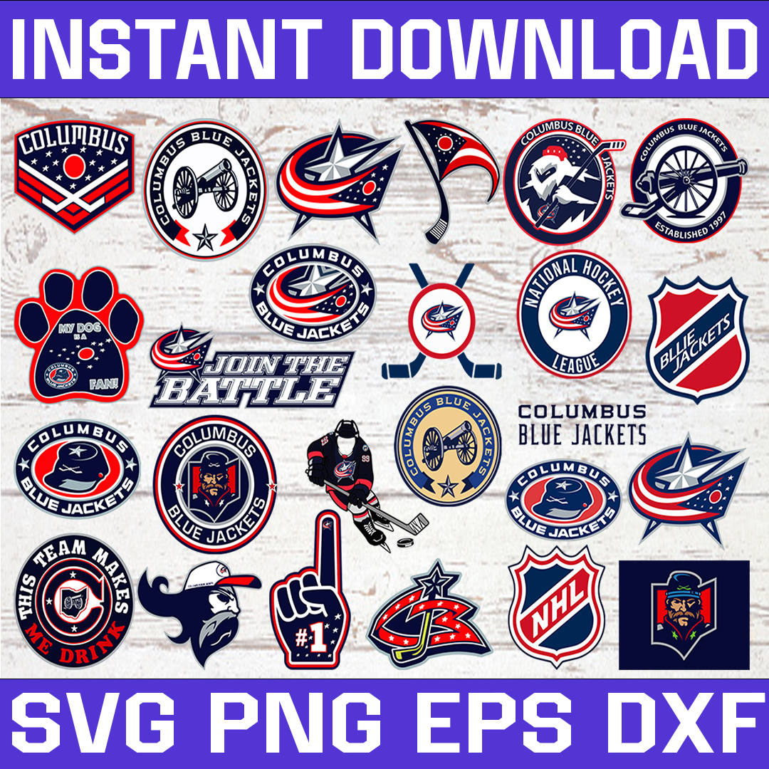 Bundle 25 Files Columbus Blue Jackets Hockey Team Svg, Colum | Inspire ...