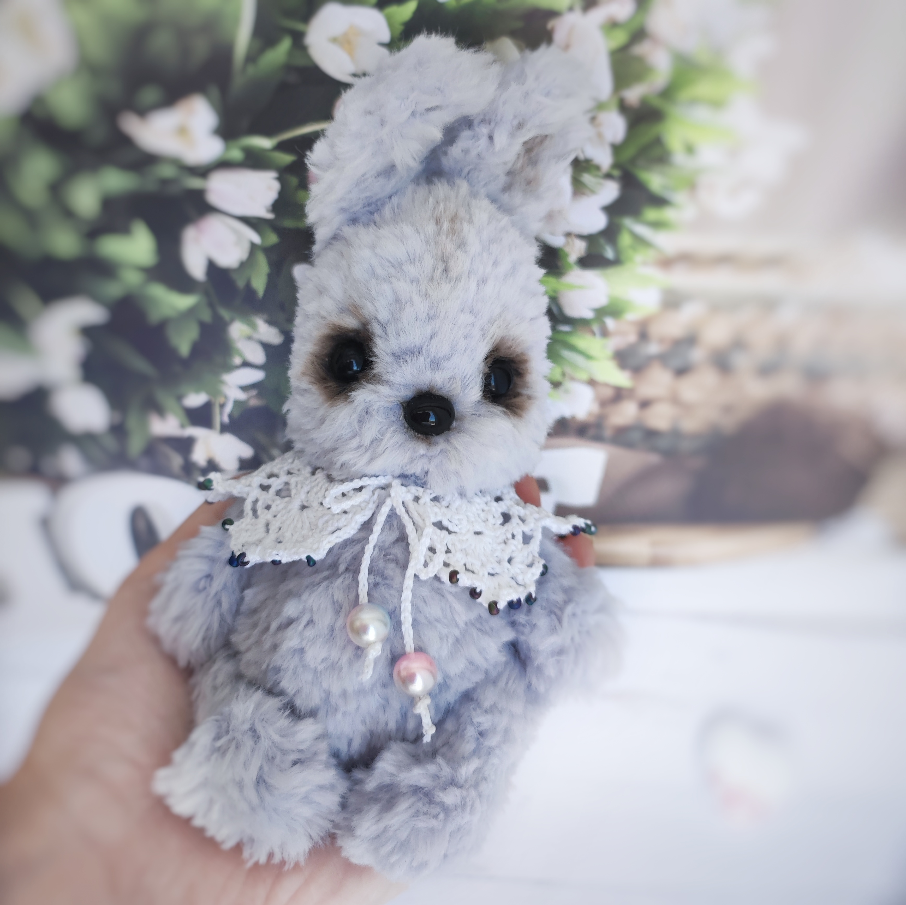 Gray soft handmade bunny Miniature bunny Teddy rabbit Collec - Inspire ...