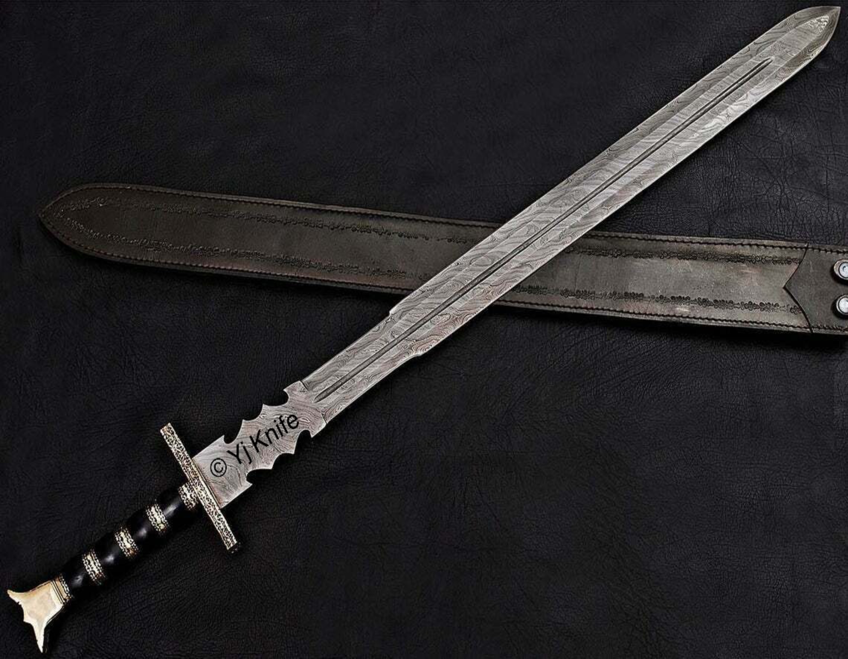Handmade Damascus Steel Battle Ready Combat Fantasy Swords | Inspire Uplift
