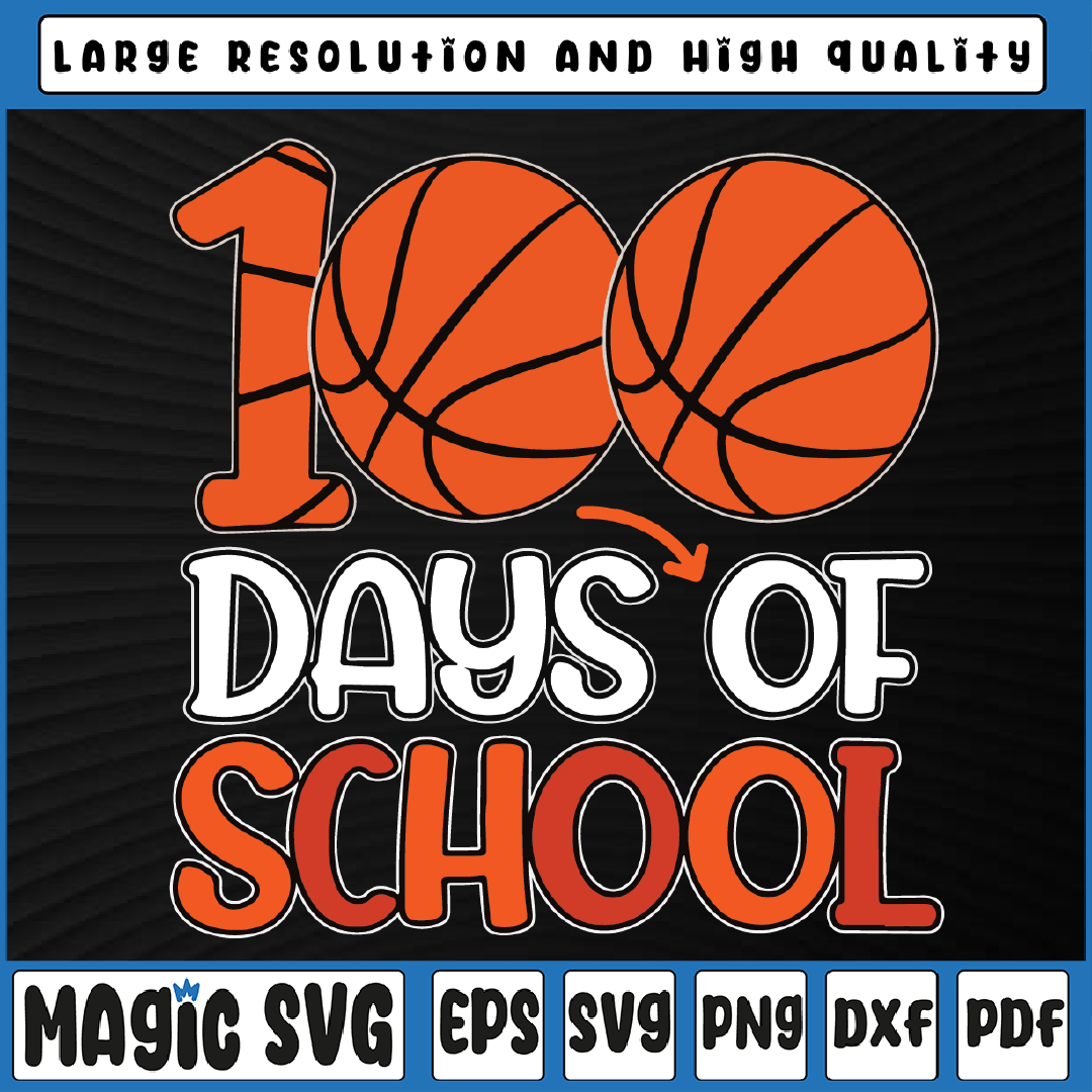 100th Day Student Boys Girls Basketball Svg, Basketball svg, | Inspire ...