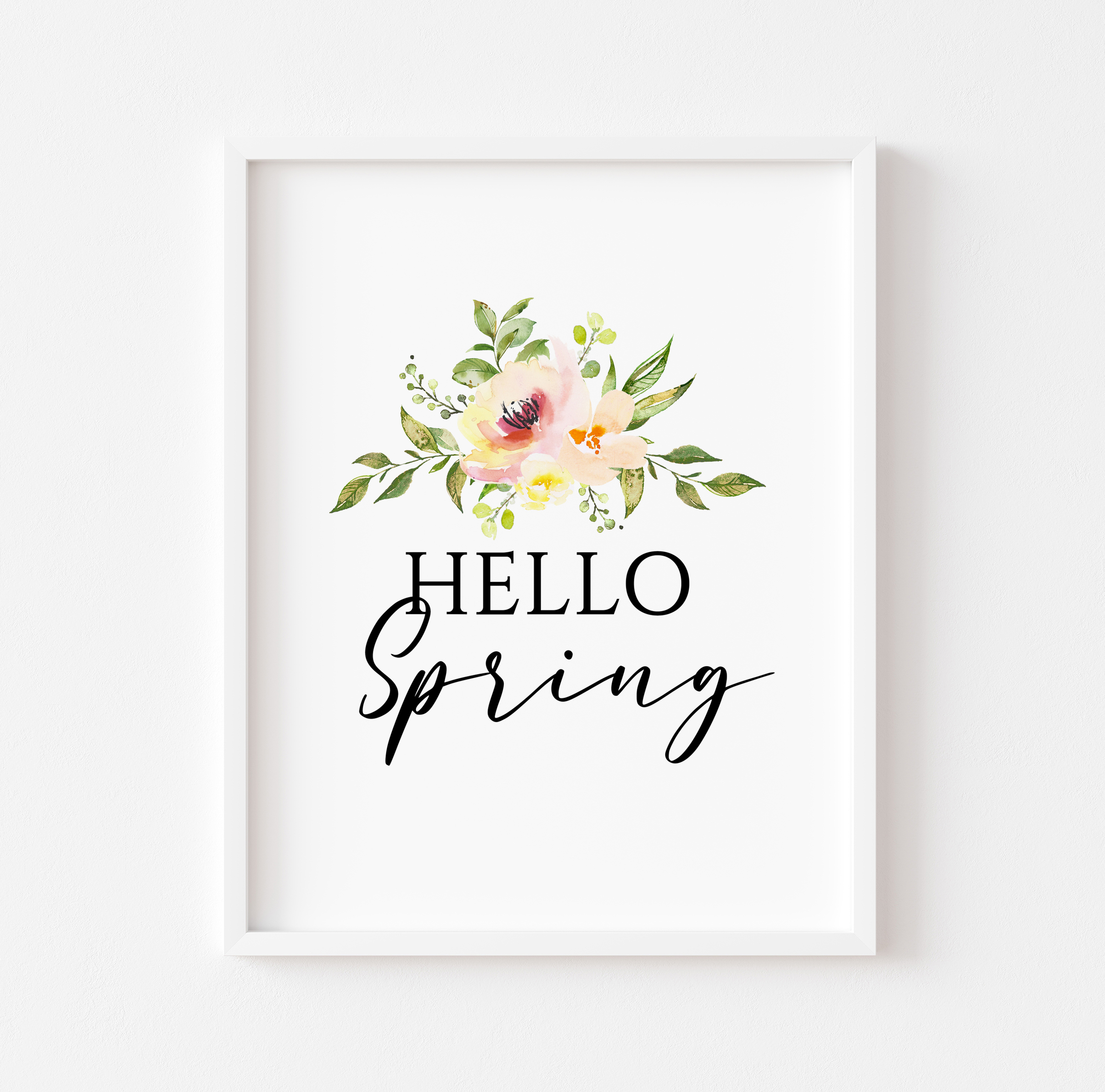 Hello Spring, Printable Wall Art, Spring Home Decor, 8x10 | Inspire Uplift