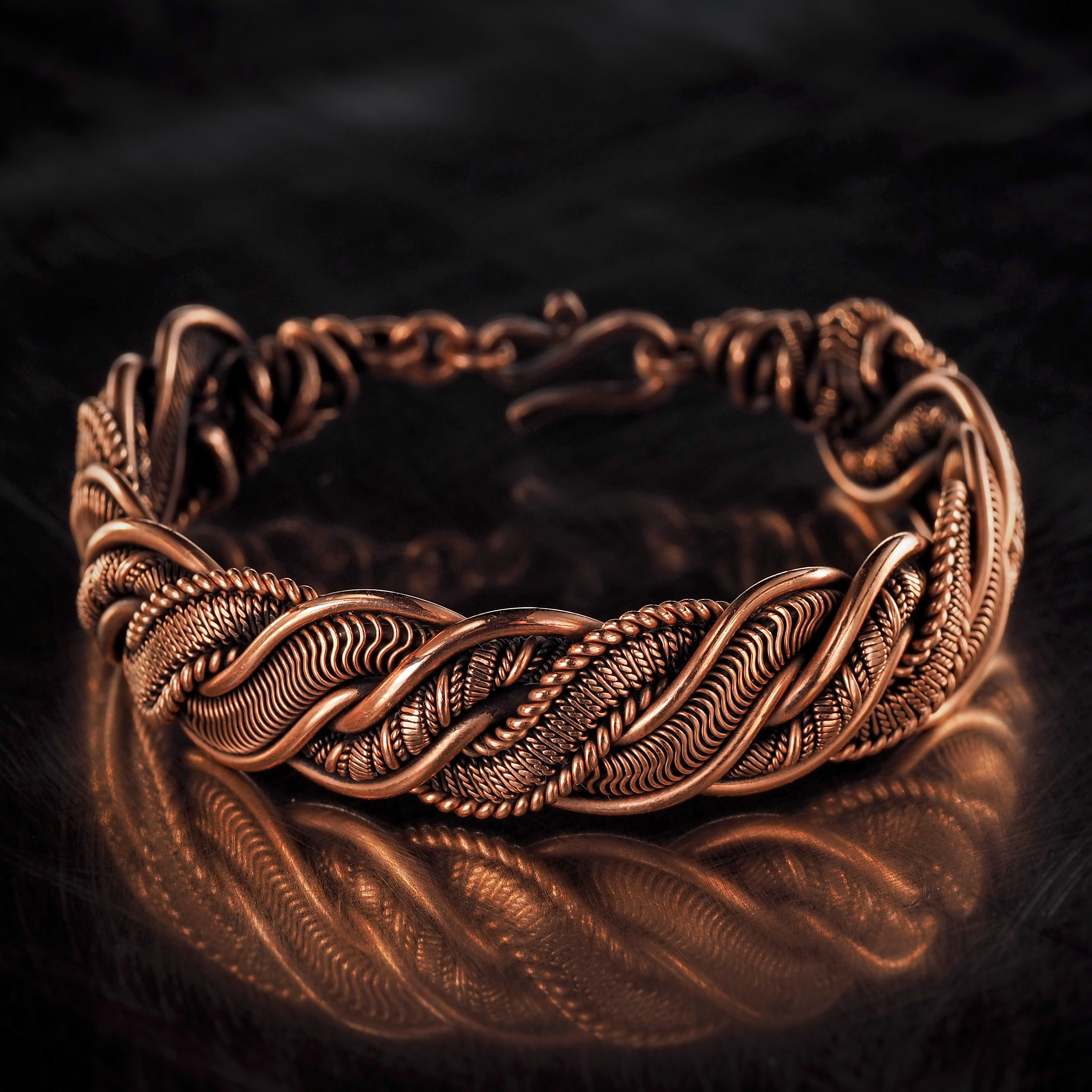 Unique wire wrapped copper bracelet for woman Antique style | Inspire ...