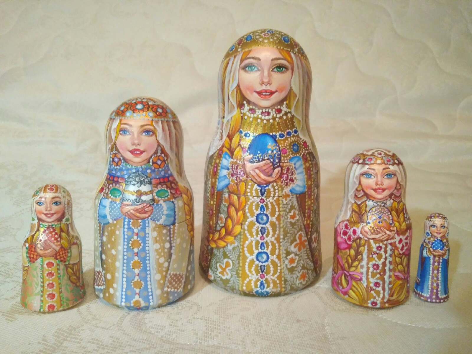 Faberge Eggs nesting dolls matryoshka - art wooden painted n - Inspire ...