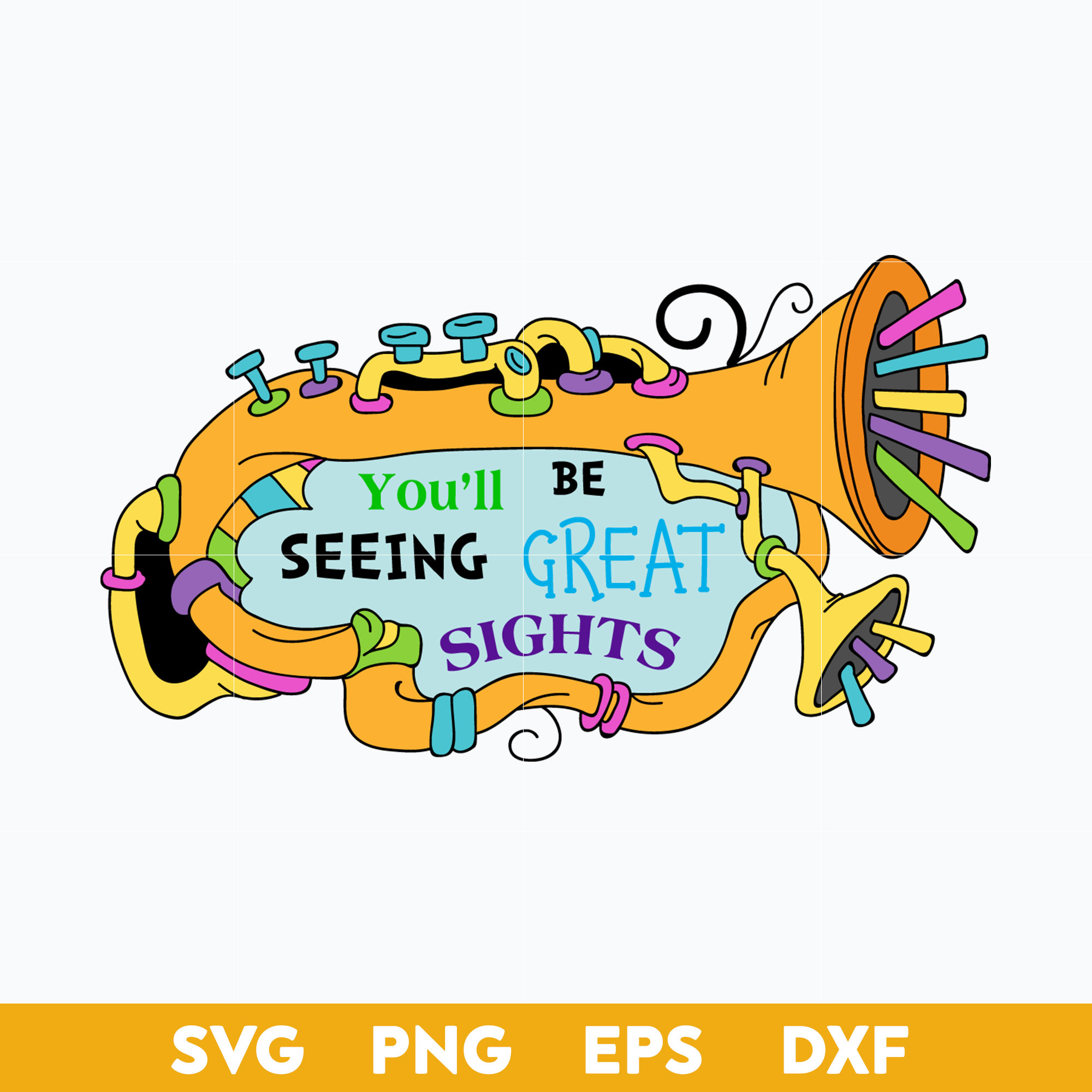 You'll Be Seeing Great Sights Svg, Dr.Seuss Quotes Svg, Png | Inspire ...