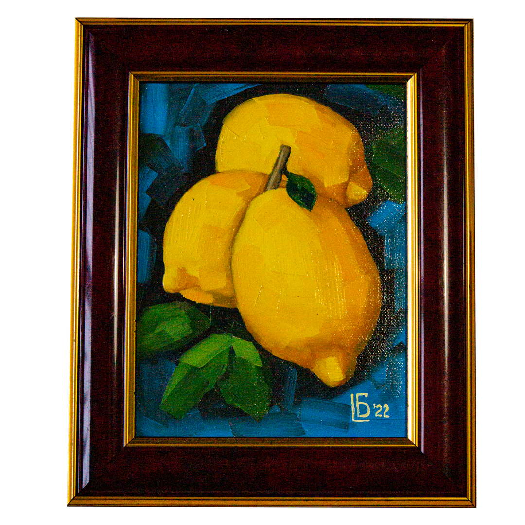 Lemon artwork ,Citrus Original Art , Free shipping .Painting - Inspire ...