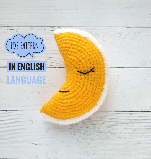 FREE CROCHET CRESCENT pattern: Moon - Amigurumi toy Pdf patt | Inspire ...