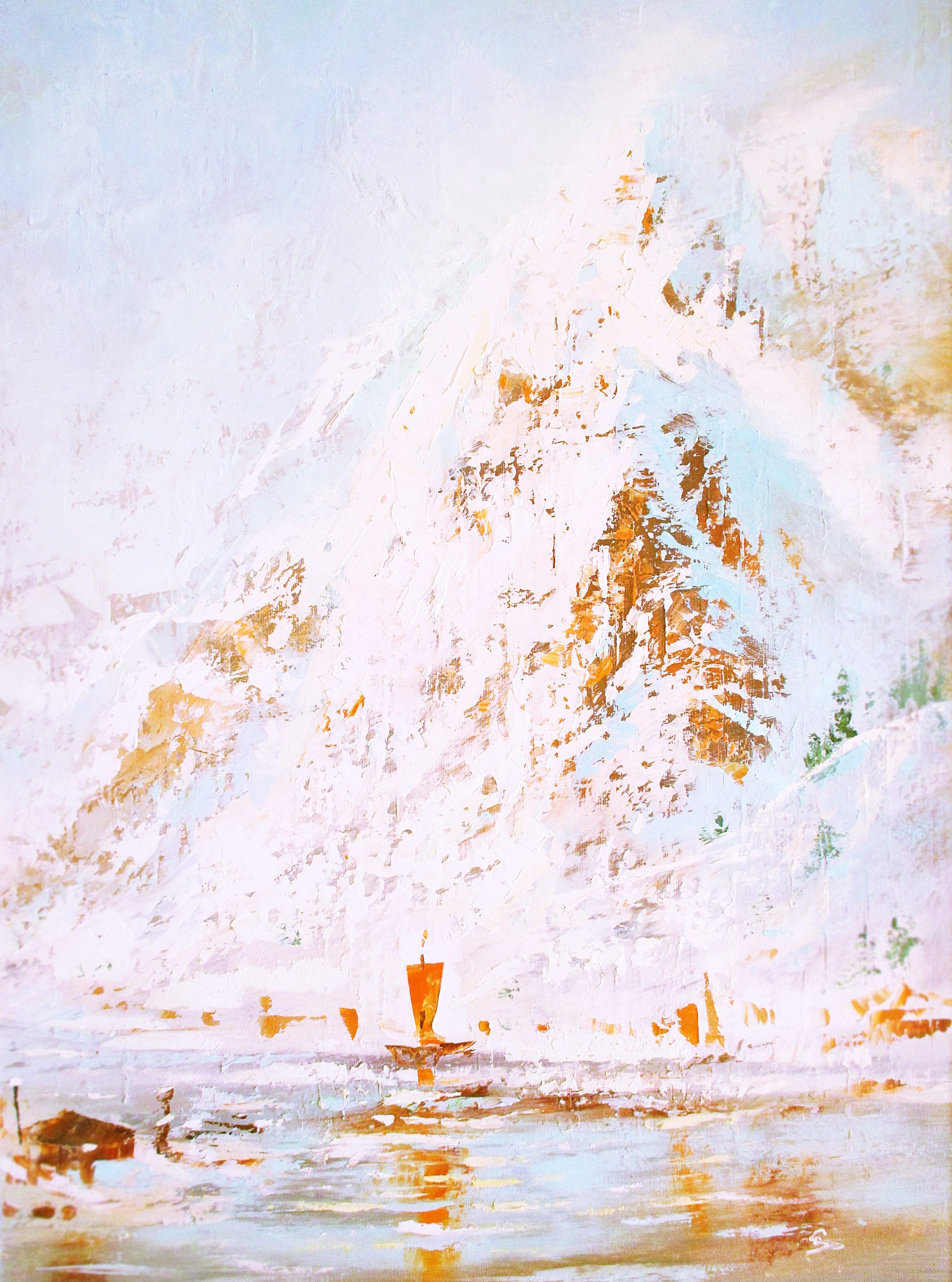 Norway Painting ORIGINAL OIL PAINTING on Canvas Fjords | Inspire Uplift