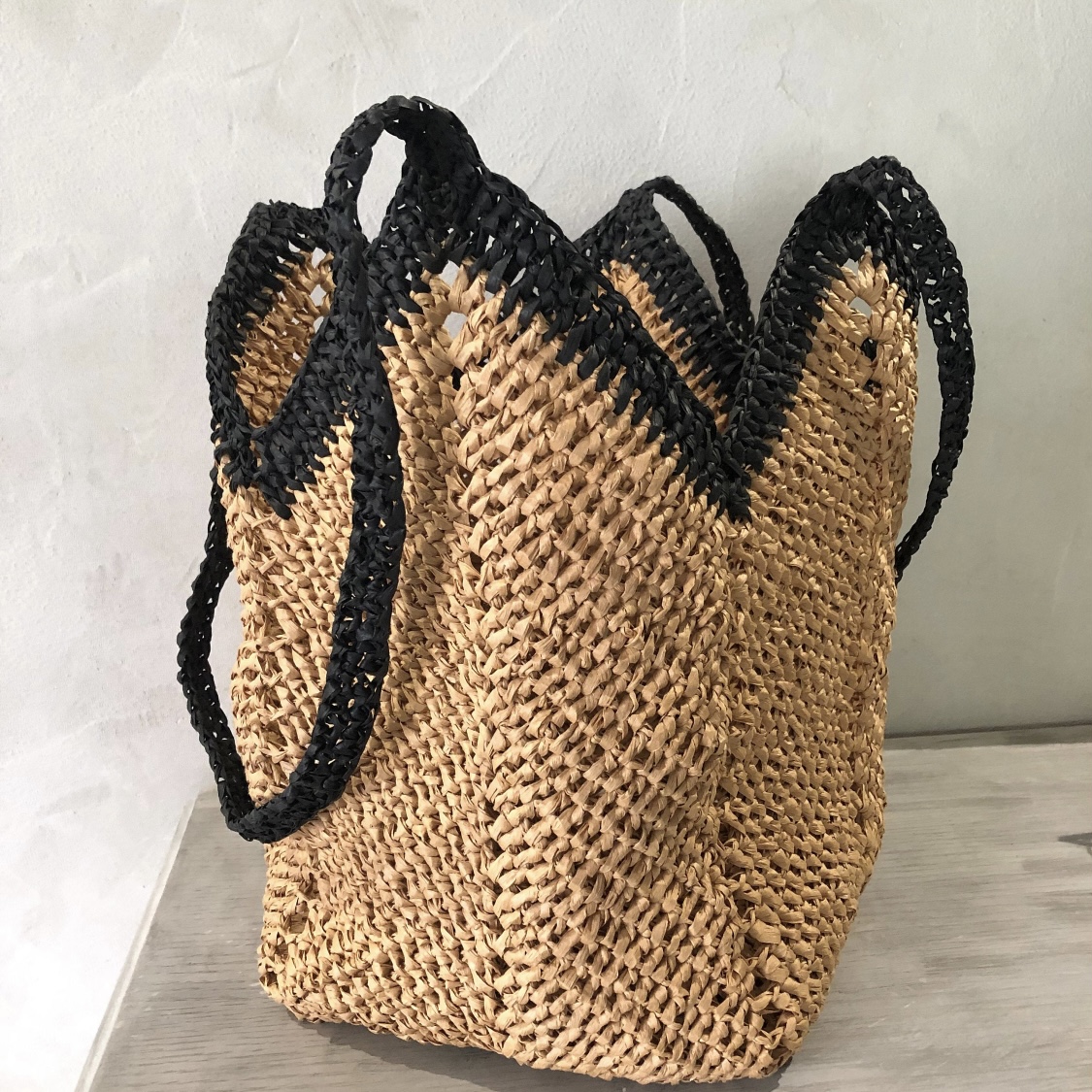 Knitted straw bag Braided Straw Bag Crochet Straw Bag | Inspire Uplift